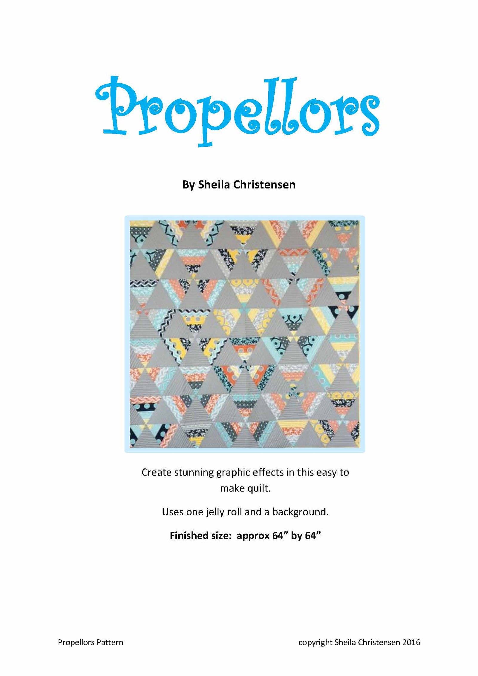 Propellors Jelly Roll Quilt Pattern